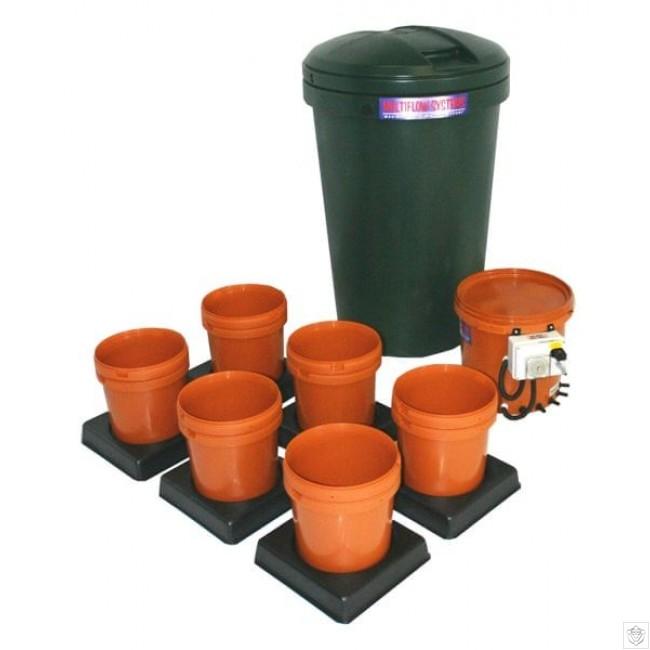 Multiflow IWS Flood and Drain PRO 6 Pot System XL 25L Pots 100L Flexi ...